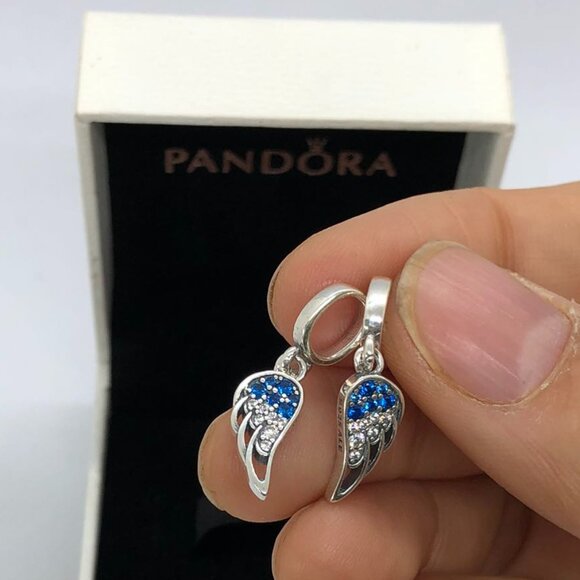 Pandora | Jewelry | Pandora Sparkling Splitable Angel Wings Dangle ...